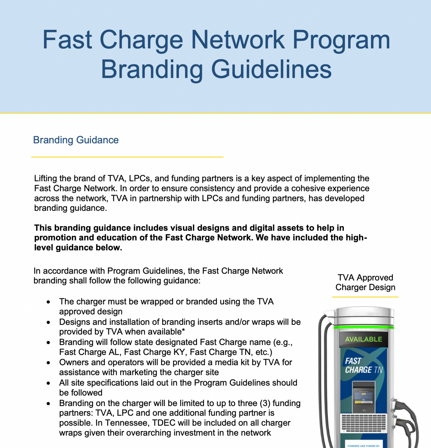 Fast Charge TN Network For Electric Vehicle - TVA EnergyRight